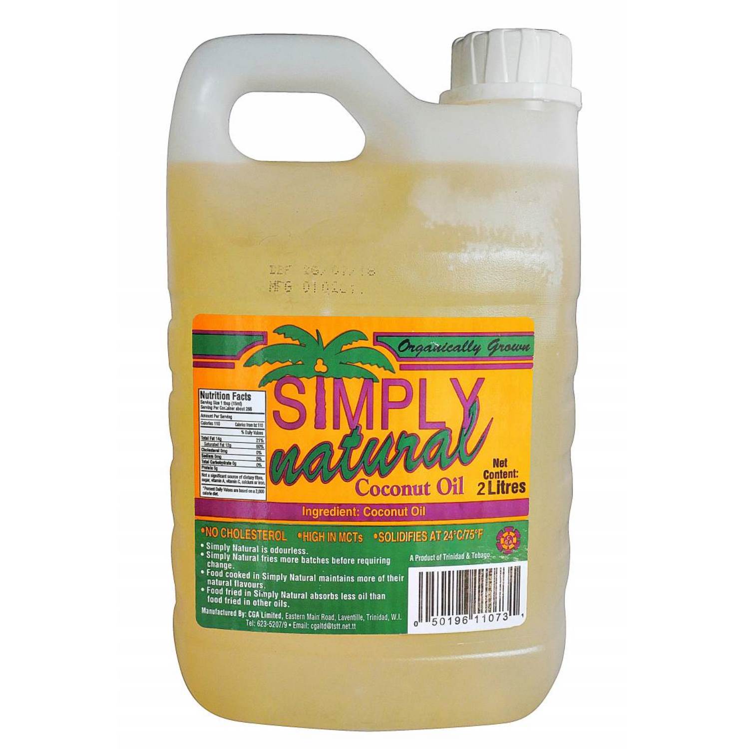Simply Natural Coconut Oil 2L | CGA Caribbean